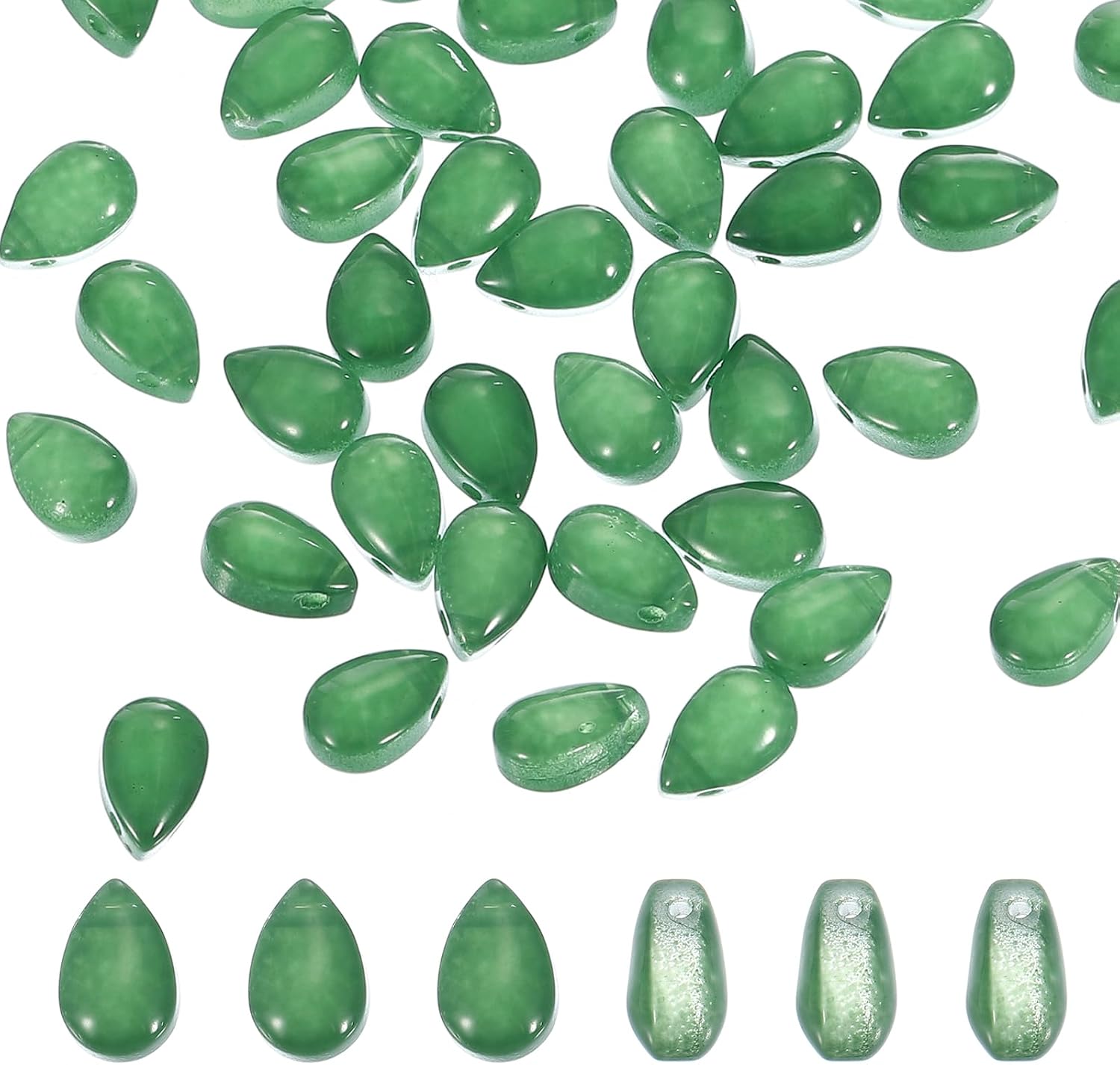 Amazon.com: PATIKIL Czech Glass Teardrop Beads, 50 Pcs Top Drilled ...