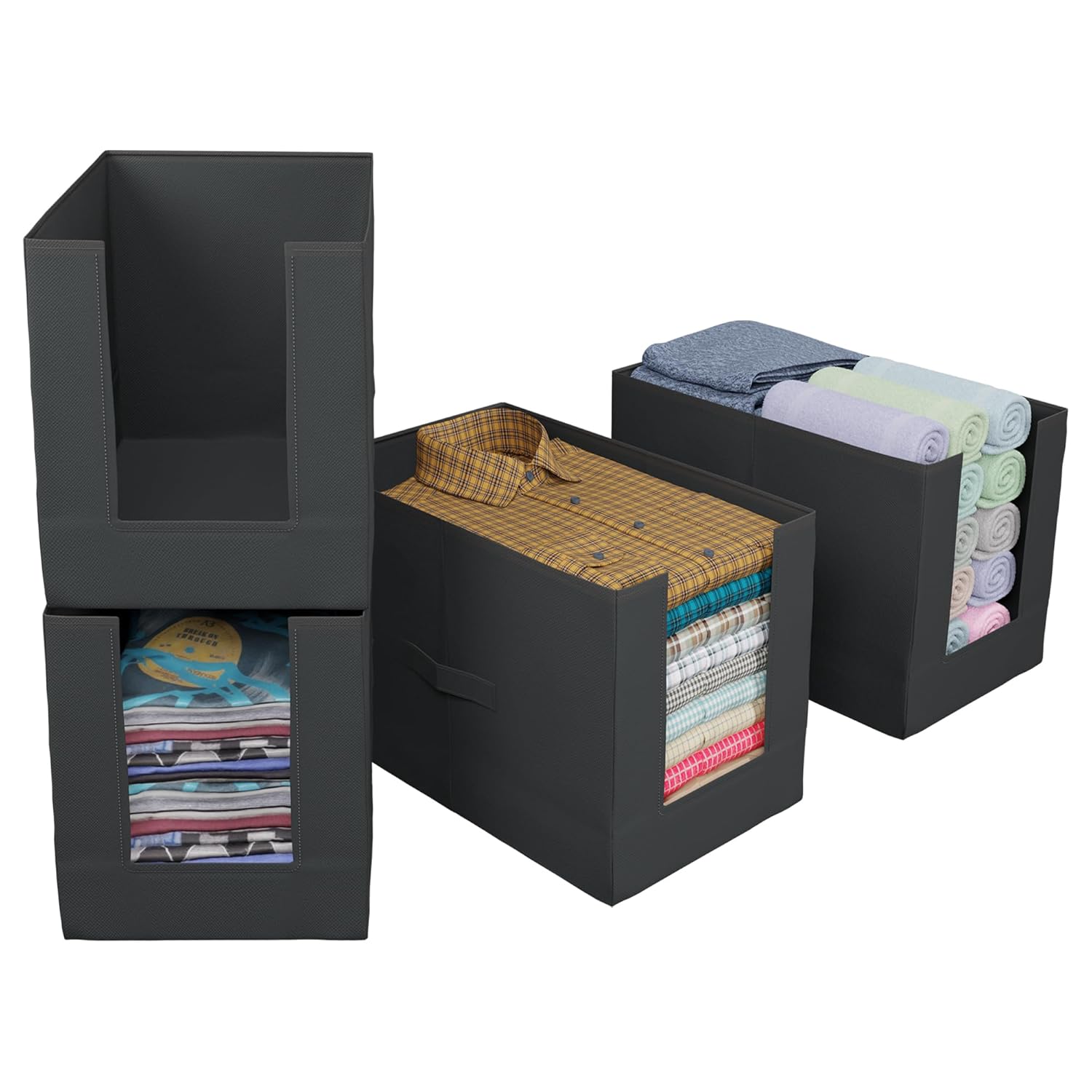 Kuber Industries Shirt Organizer for Wardrobe|Foldable Non Woven Shirt ...