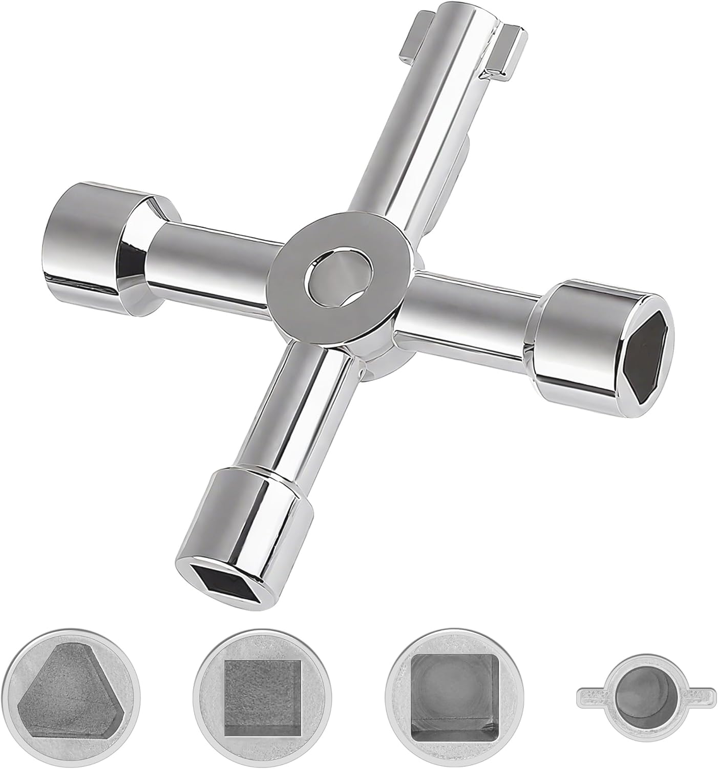 Vivantia 4-Way Utility Key Meter Box Key for UK Gas Meters - 8mm Tri ...