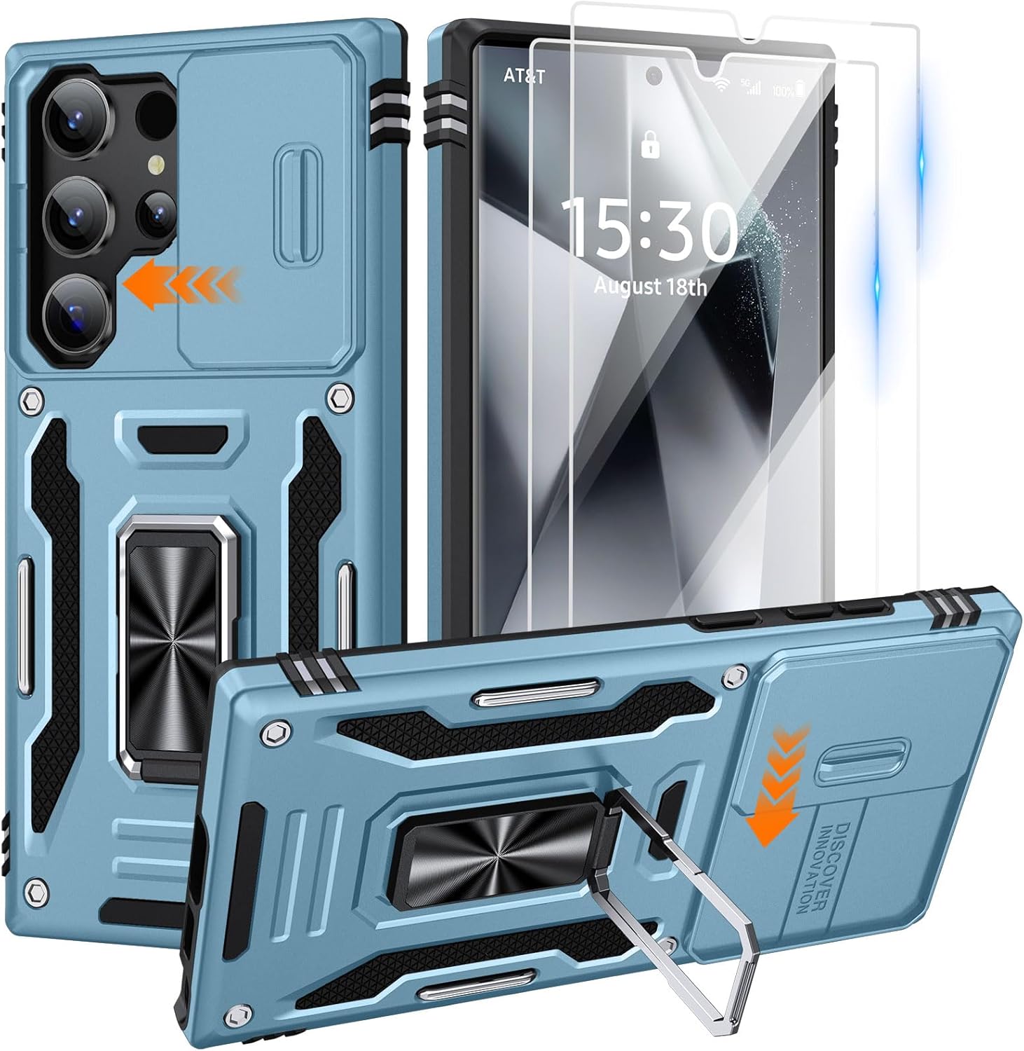 Amazon.com: for Samsung Galaxy S24 Ultra Case with 2 PCS HD Screen ...