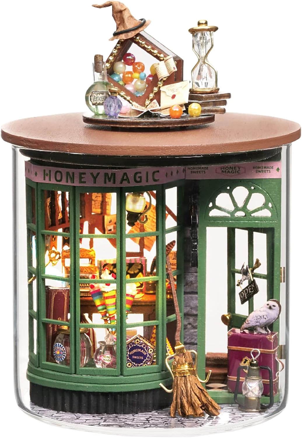 Amazon.com: Spilay Dollhouse DIY Miniature Wooden Furniture Kit,Mini ...