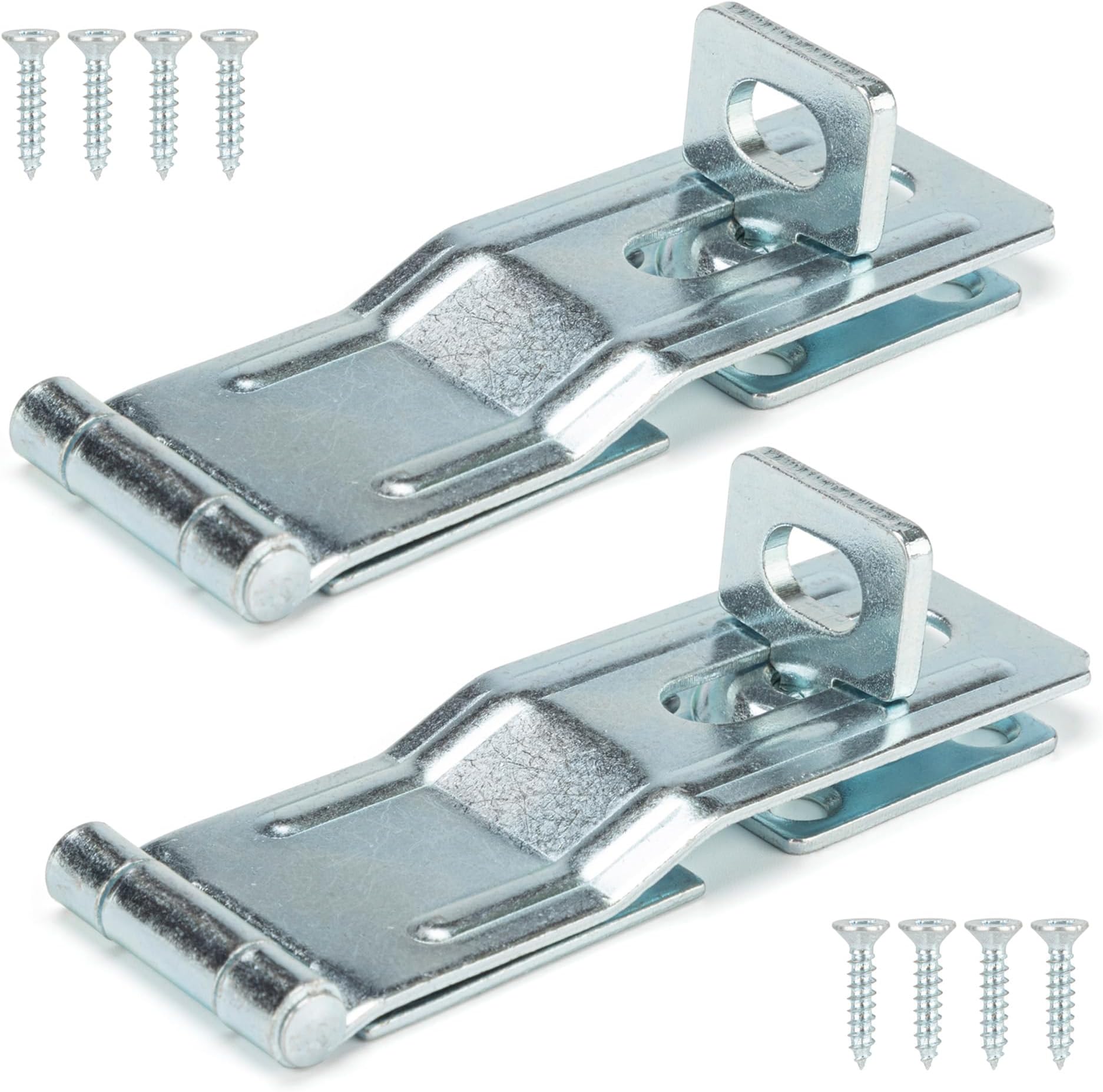 Wideskall® 3" inch Zinc Plated Swivel Safety Hasp and Staple with ...