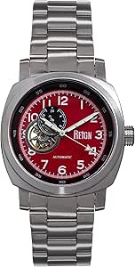 Amazon.com: REIGN Impaler Semi-Skeleton Bracelet Watch - Red/Silver ...