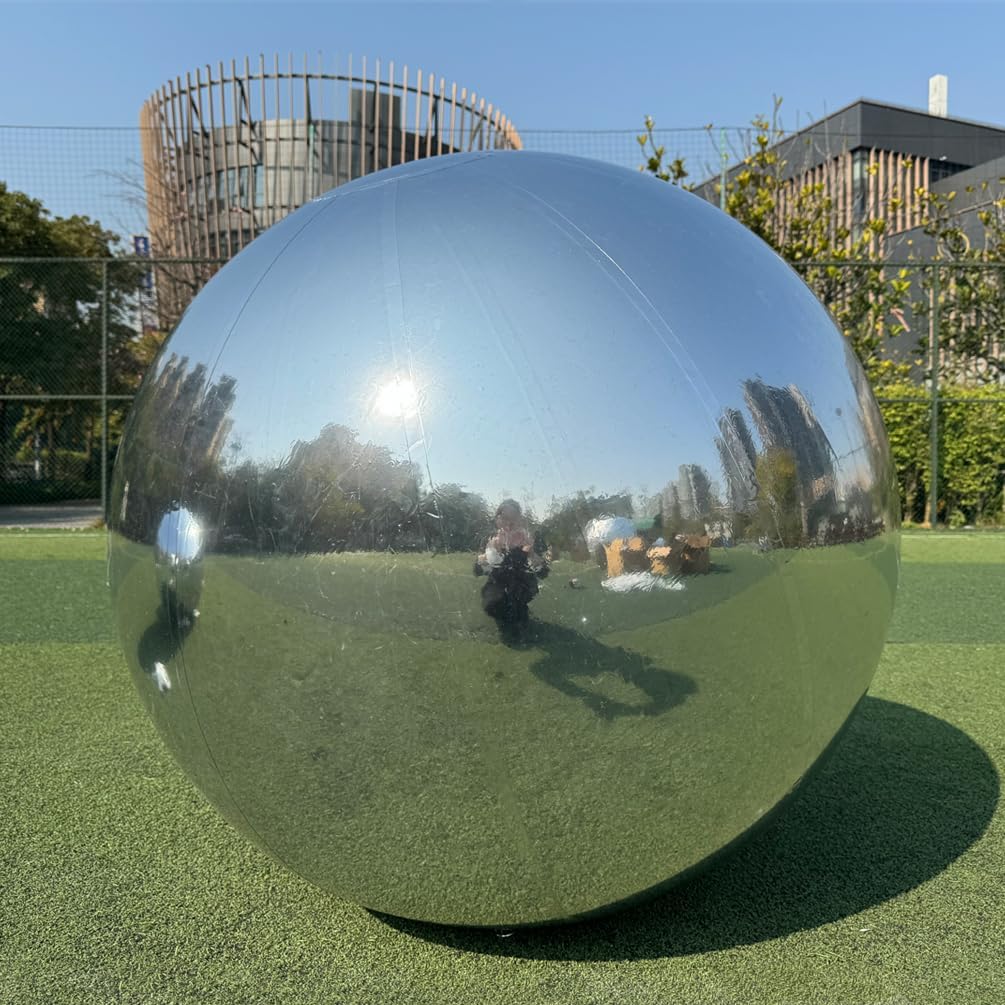Amazon.com: Vinfgoes Giant Inflatable Mirror Ball Hanging Disco Mirror ...