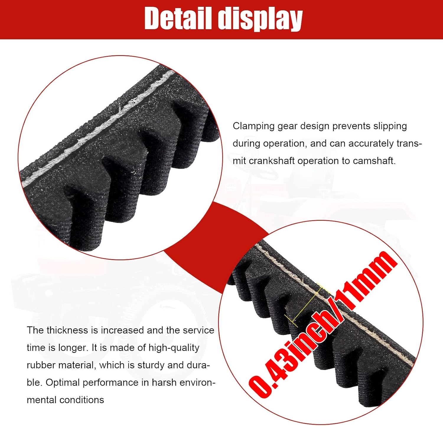 Correa de transmisión compatible con Manco 285 286 485 486 606 Go Kart ...