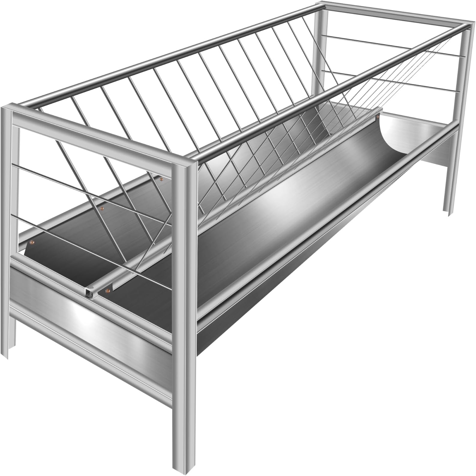 Amazon.com : Solution4Patio Portable Metal Livestock Feeding Trough ...