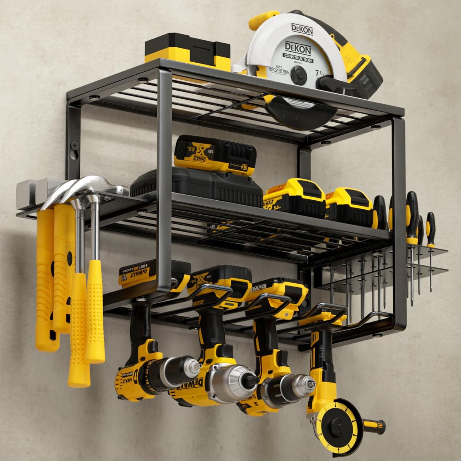 YYR Heavy Duty Power Tool Organizer Wall Mount, Cordless Drill Hanger ...