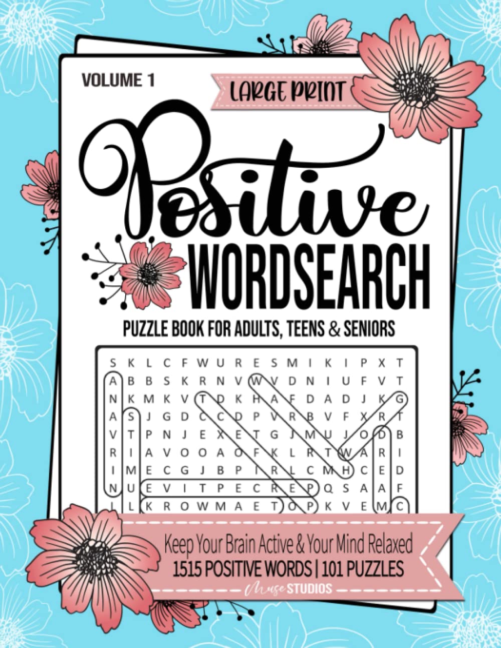 Amazon.com: Positive Word Search For Adults, Teens, & Seniors: 101 ...