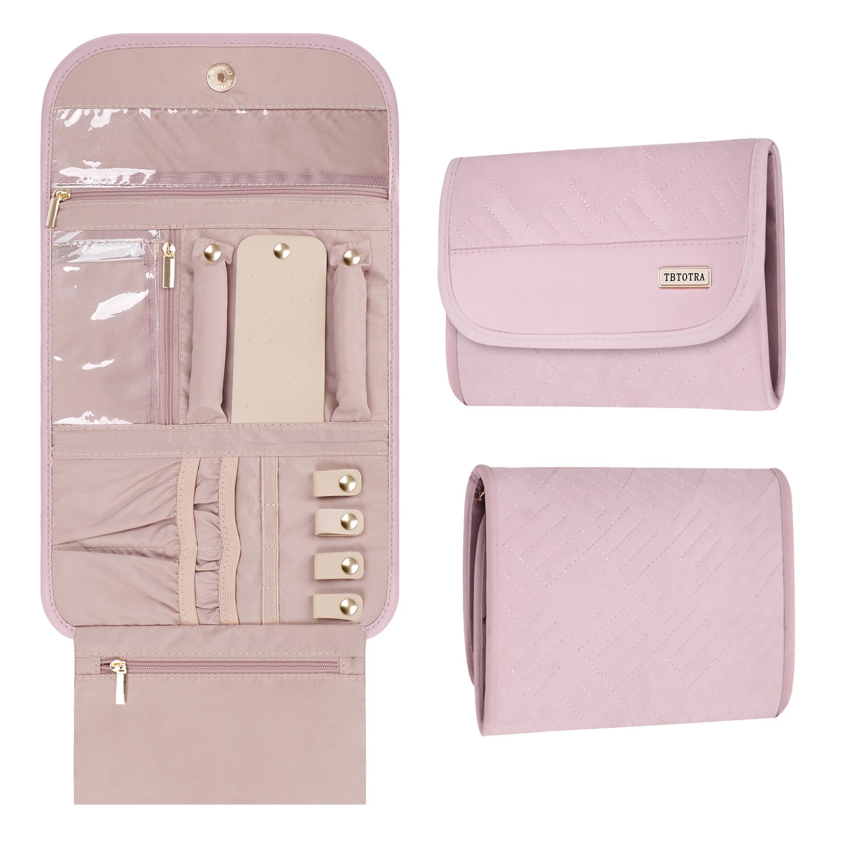 Amazon.com: TBTOTRA Travel Jewelry Holder Organizer Case - Foldable ...