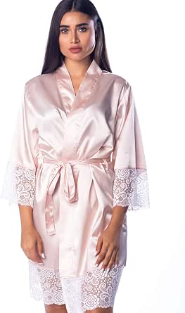 Pretty Robes Lace Satin Robes for Women Bride and Bridesmaids Robes ...