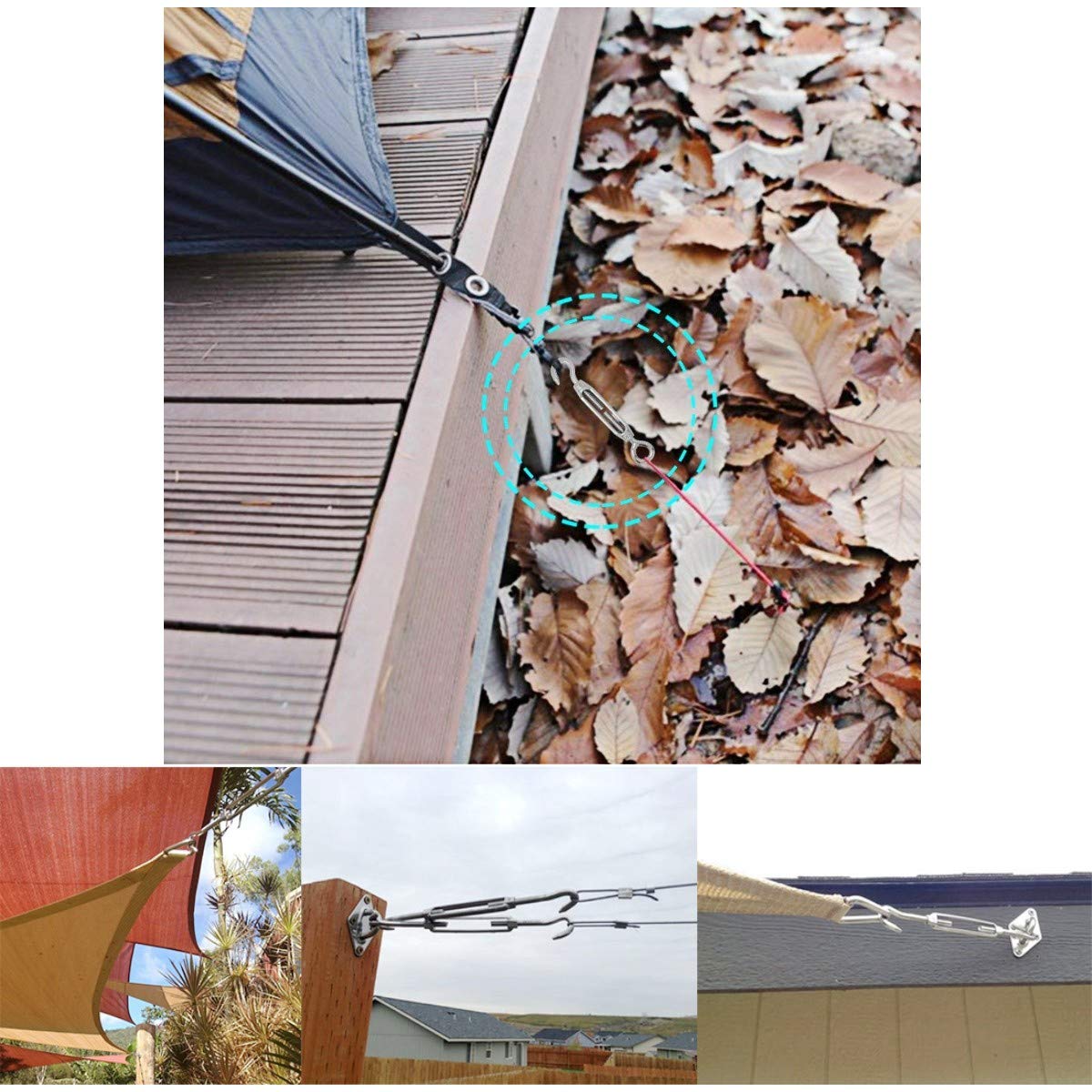 S 6-Pack - Heavy Duty Wire Tensioners For DIY & Outdoor Use Stainless ...