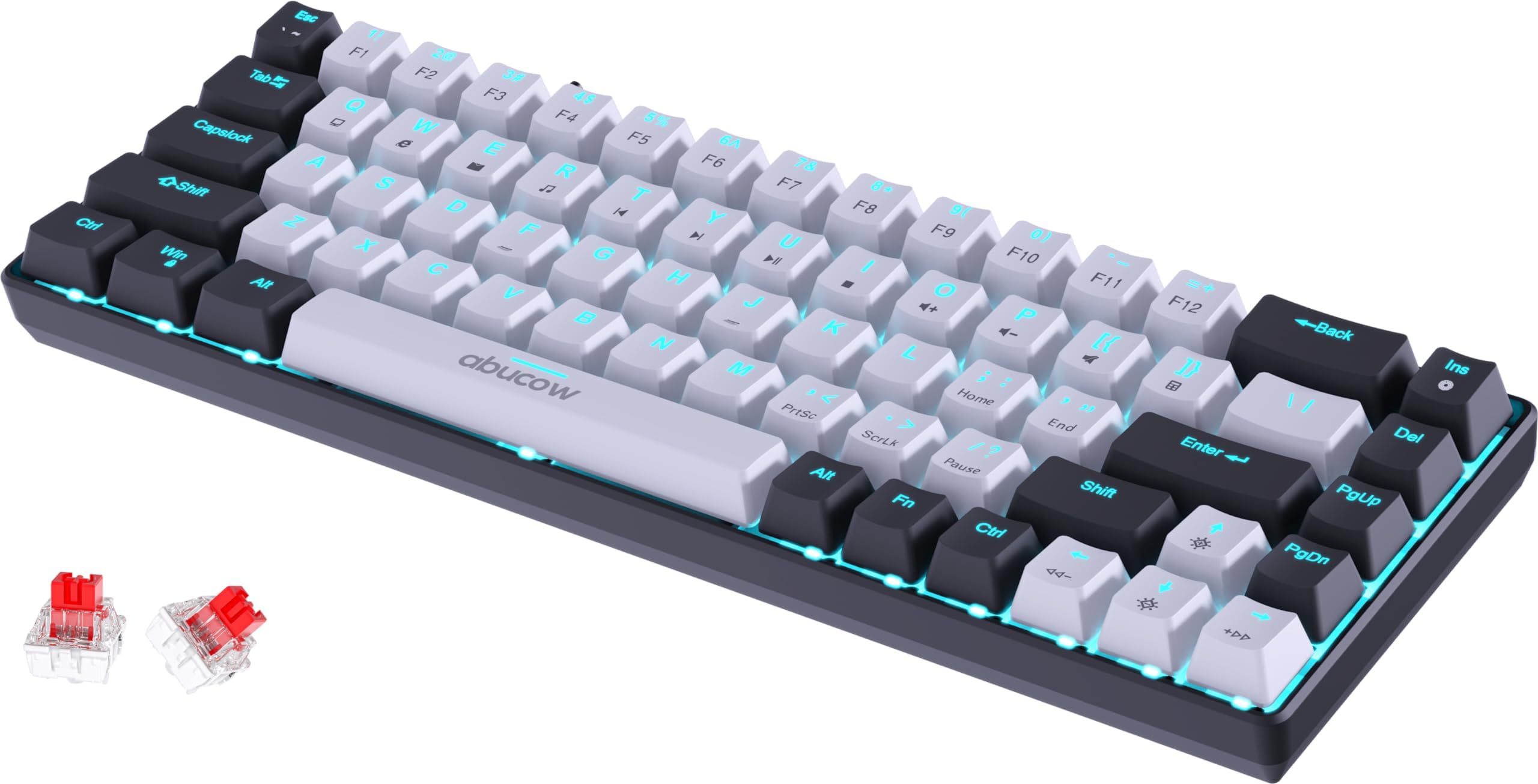 Amazon.com: GEODMAER 75% TKL Wireless Gaming Keyboard, RGB Backlit ...