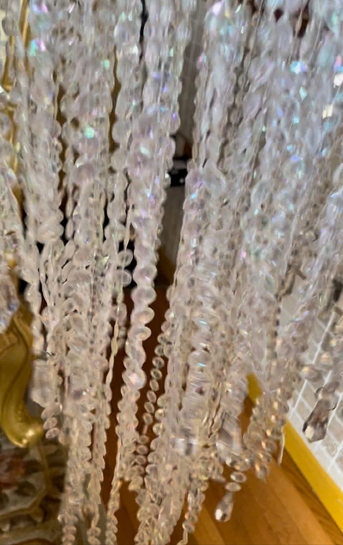 $8/mo - Finance Beaded Chandelier,Sparkling Iridescent Acrylic Beaded ...