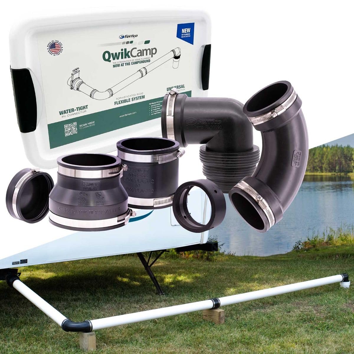 Snapklik.com : Fernco QwikCamp RV And Camper Sewer Waste Plumbing ...