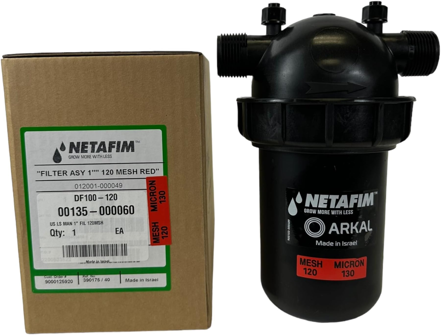 Amazon.com: Generic Netafim 1"" Disc Filter - 120 Mesh 26 GPM MPT x MPT ...