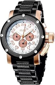 Amazon.co.jp: [マックス エックスエル ウォッチ]MAX XL WATCHES メタルバンドクロノグラフ腕時計 5-MAX482 ...