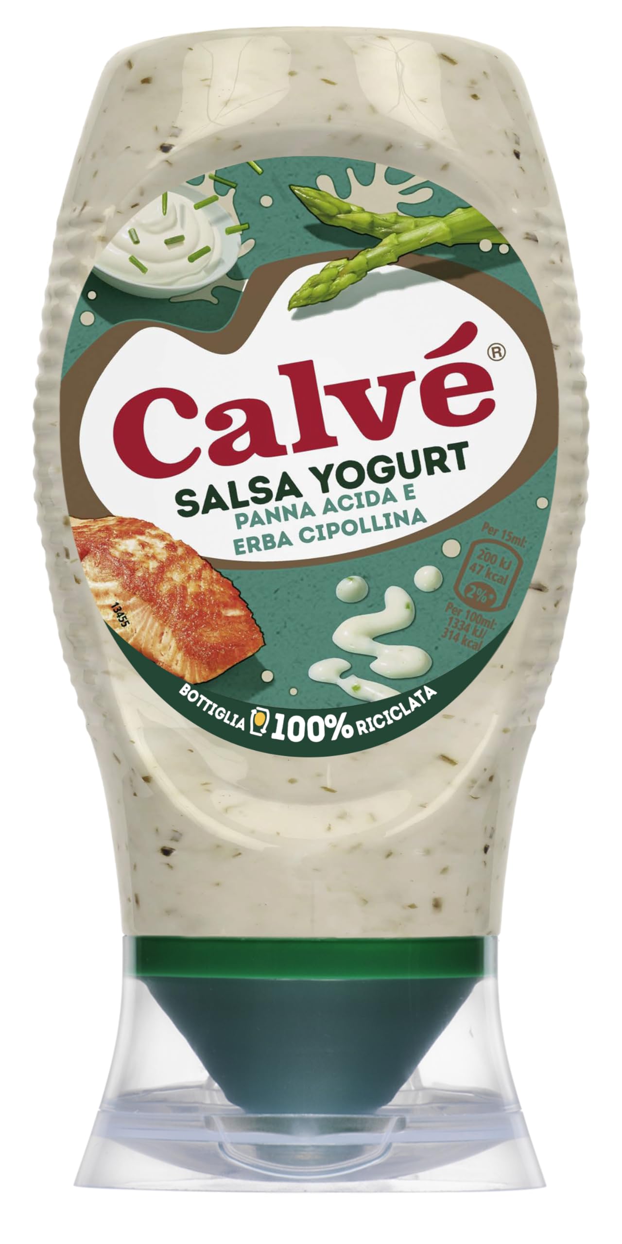 Calvé Salsa Yogurt, 250 ml, Salsa Yogurt con Panna Acida e Erba ...