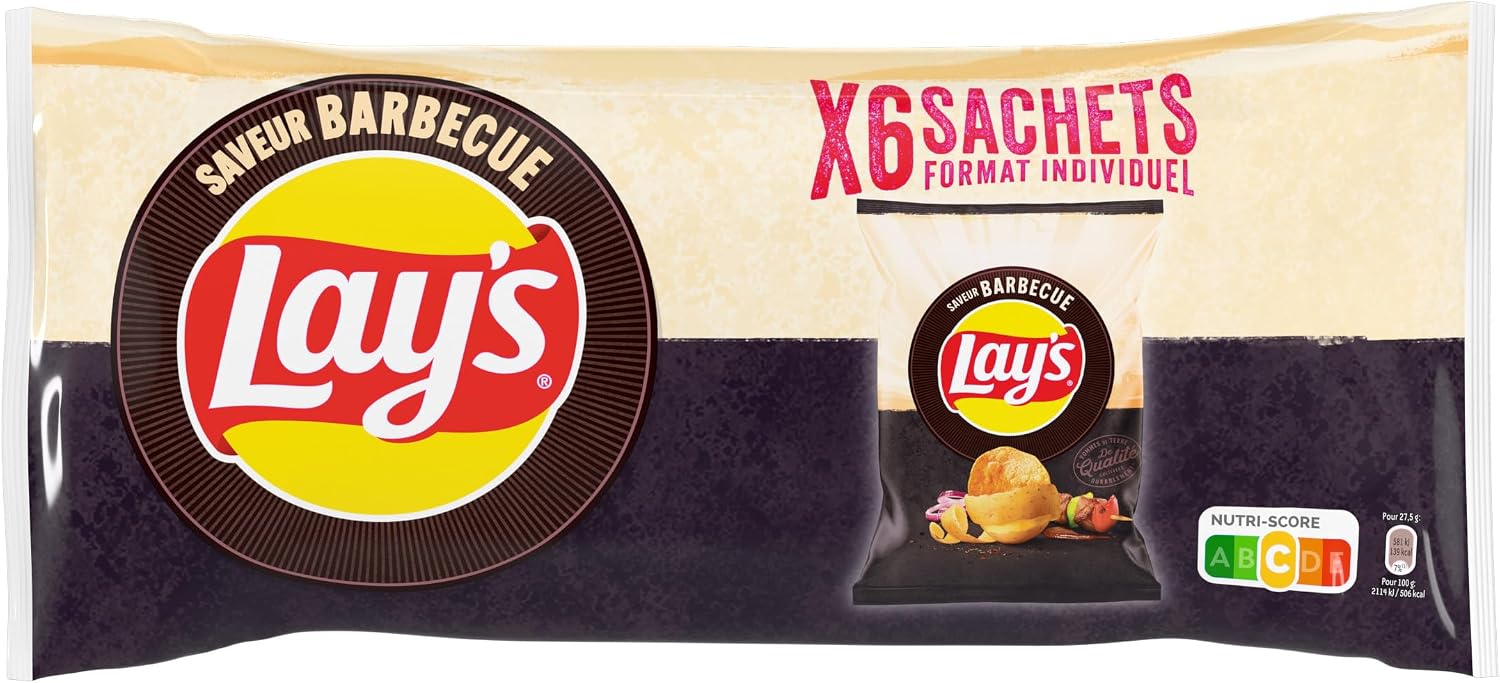 Lay's Chips Barbecue 27,5g - Multipack de 6 : Amazon.fr: Epicerie