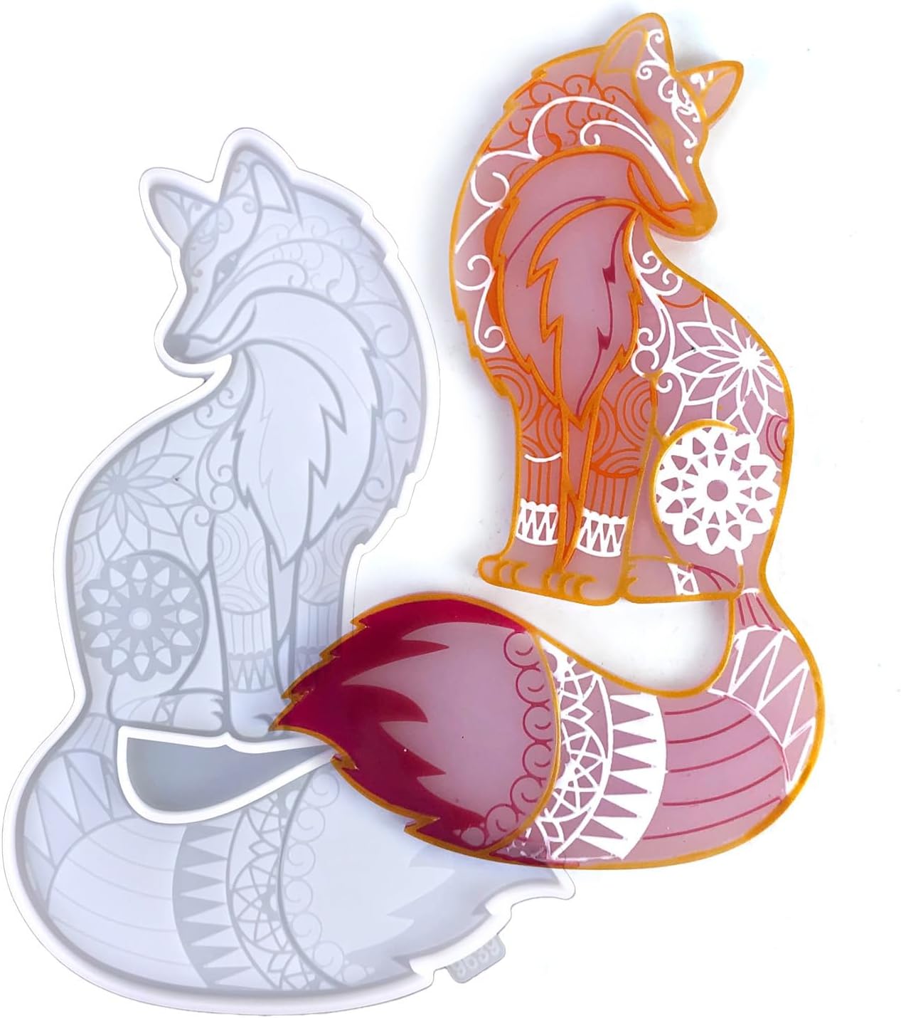 Amazon.com: Playing Mold Fox Shape Resin Mold Epoxy Resin Silicone Mold ...