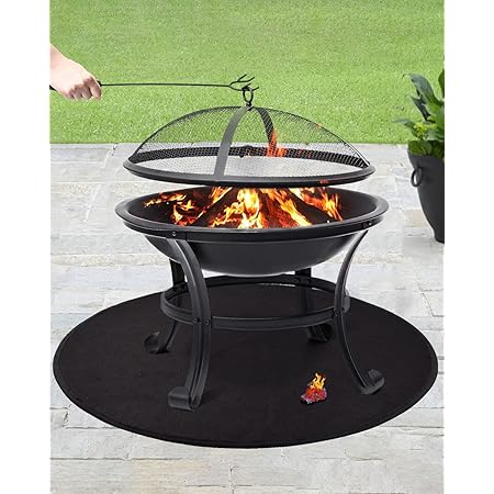 Amazon.com: Fireproof Mat Under The Grill Mat/Fire Pit Mat/Ember Mat ...