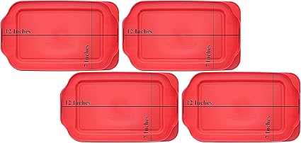 Amazon.com: Pyrex 232-PC 2qt Red Food Storage Replacement Lid (4-Pack ...