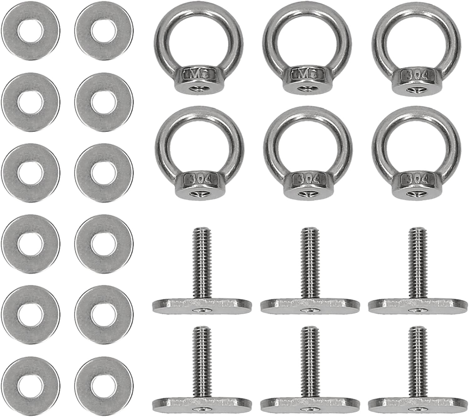 Lixada Kayak Rail Track Mount Tie Down Eyelet Track Rail Adapter for ...