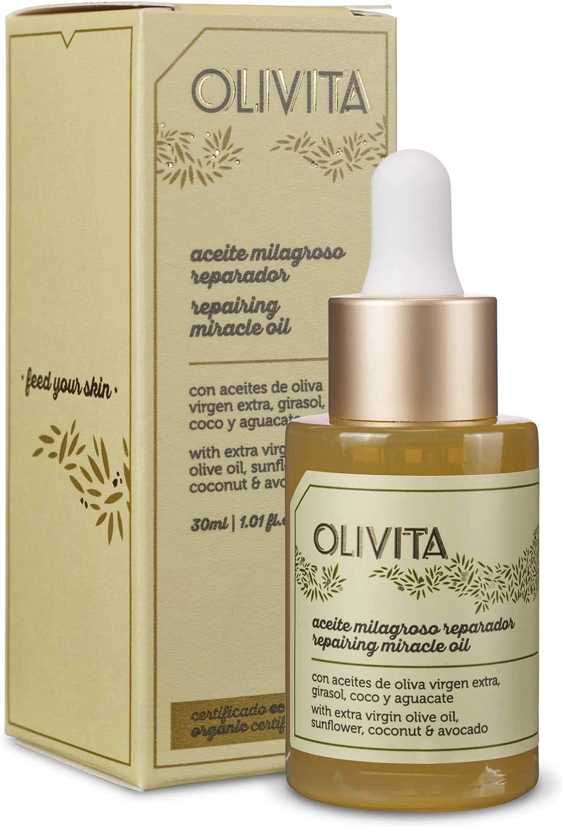 Amazon.com: Olivita Wonderful repair oil for hair, face, cleavage and ...