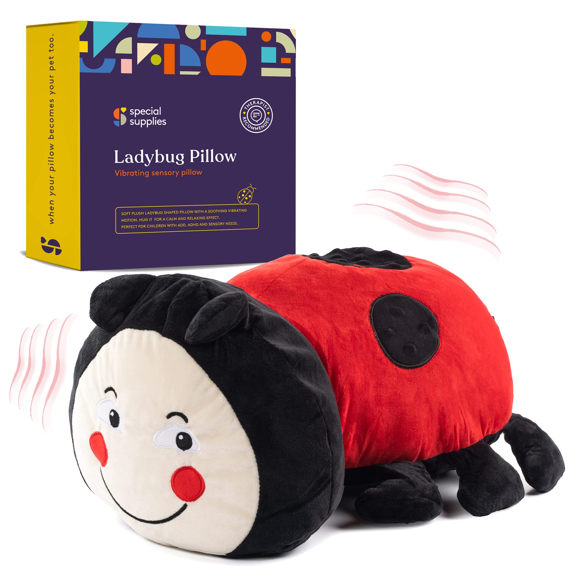 Snapklik.com : Special Supplies Ladybug Sensory Vibrating Pillow ...