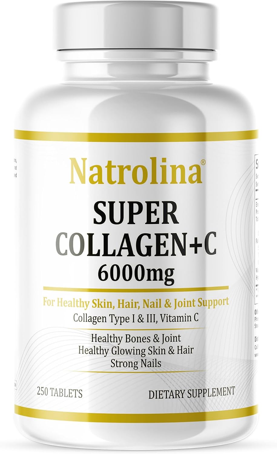Natrolina Super Collagen 6000mg With Vitamin C 252 Tablets | Supports ...