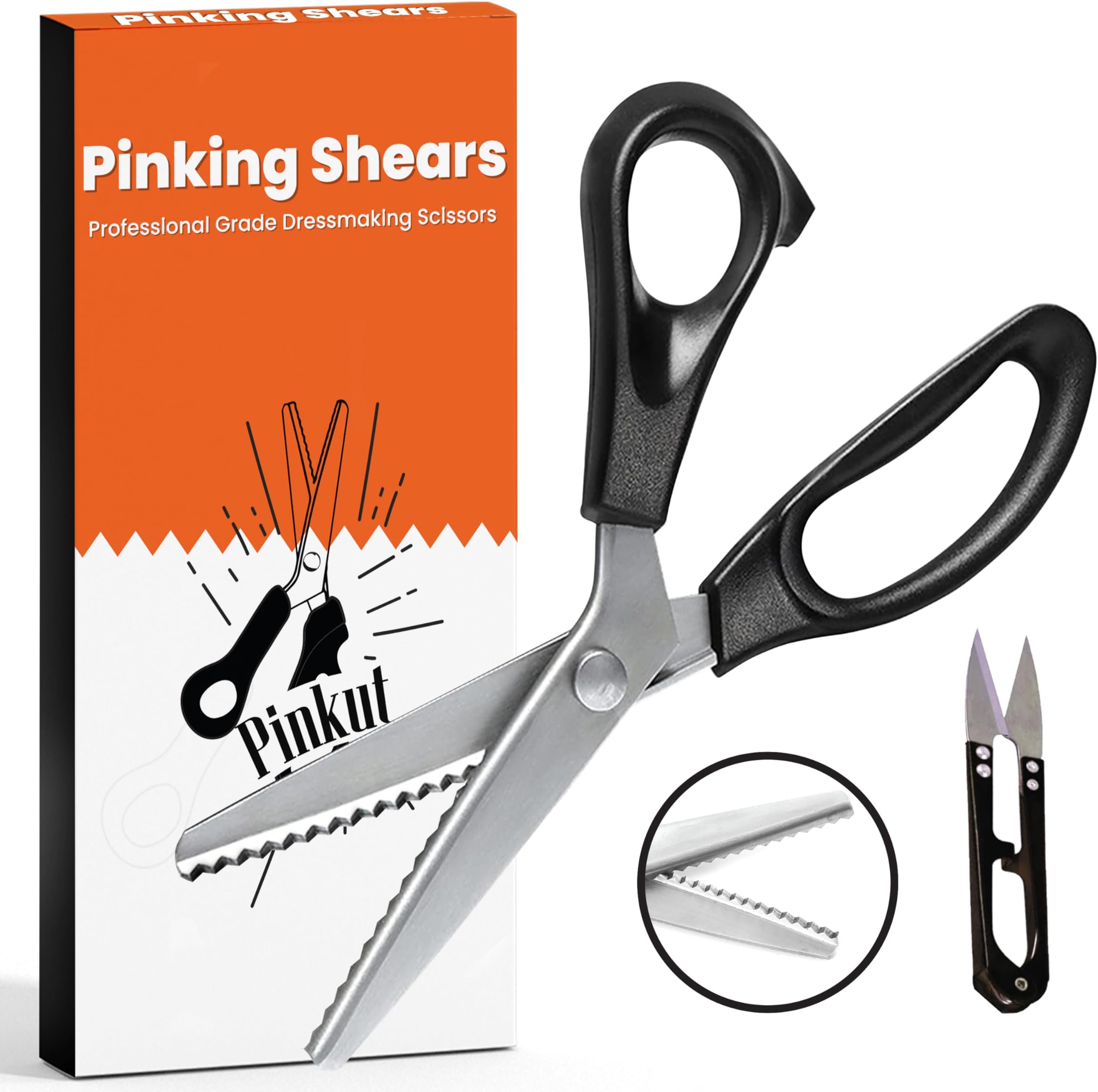 Long Ying Soft Grip Right and Left Handed Pinking Shears,Pinking Shears ...