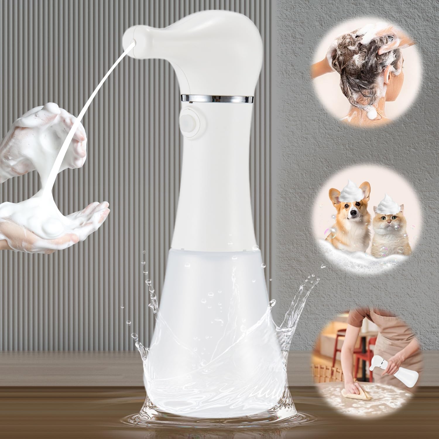 Amazon.com: Foaming Soap Dispenser,Electric and Rechargeable,Refillable ...