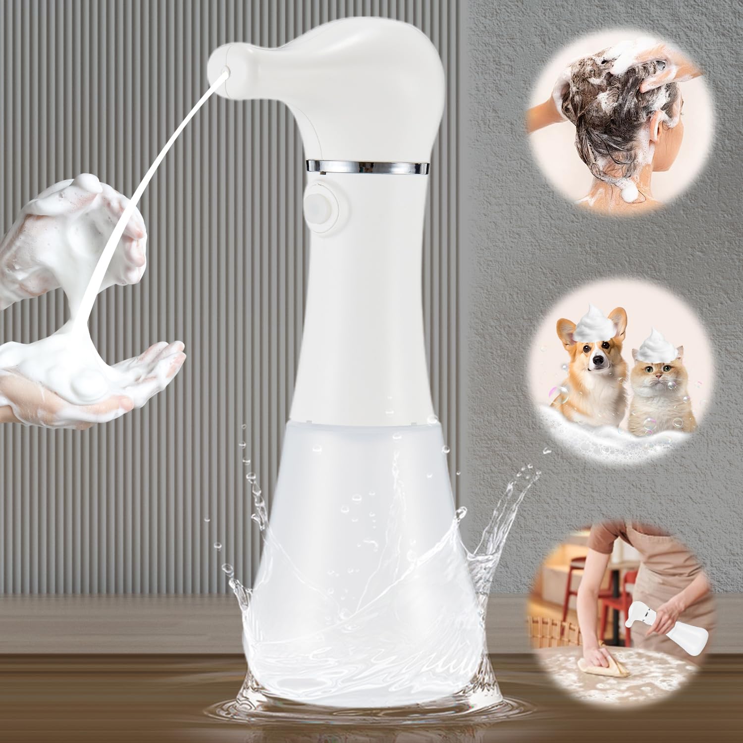 Amazon.com: Electric Foaming Soap Dispenser,IPX7 Dog Shampoo Sprayer ...