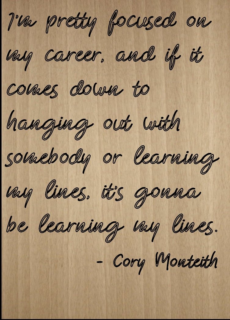 Cory Monteith Quotes