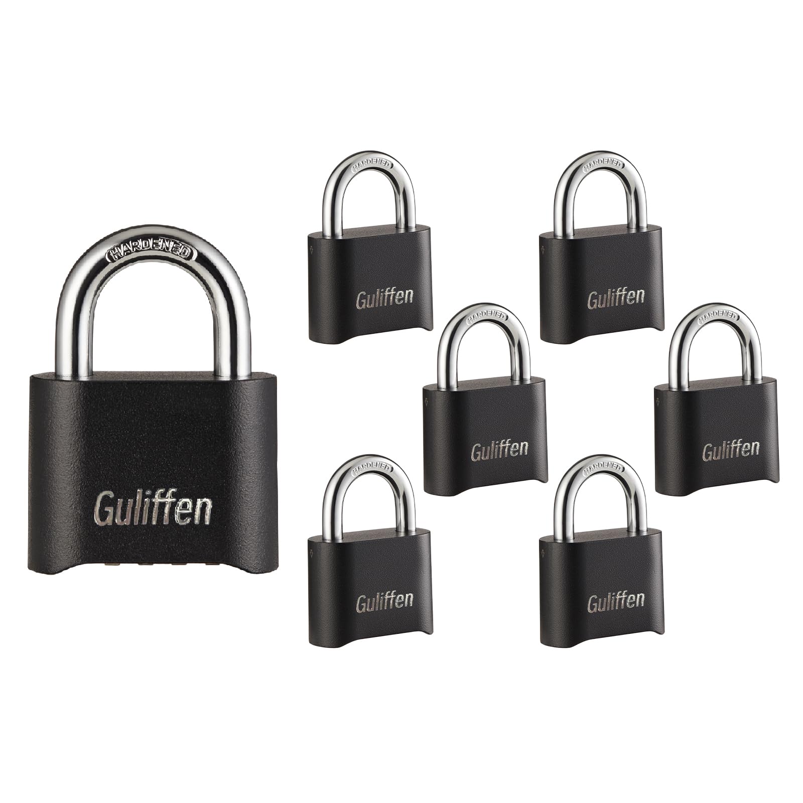 Guliffen 7 Pack Combination Lock 4 Digit Locks with Code Outdoor ...