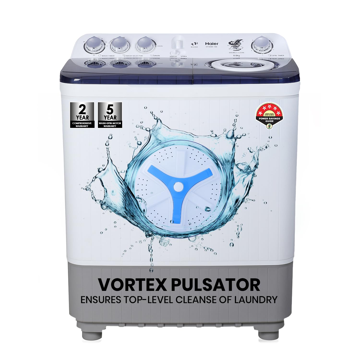 Haier 8 Kg5 Star Oxyi Dry Technology Semi Automatic Top Loading Washing ...