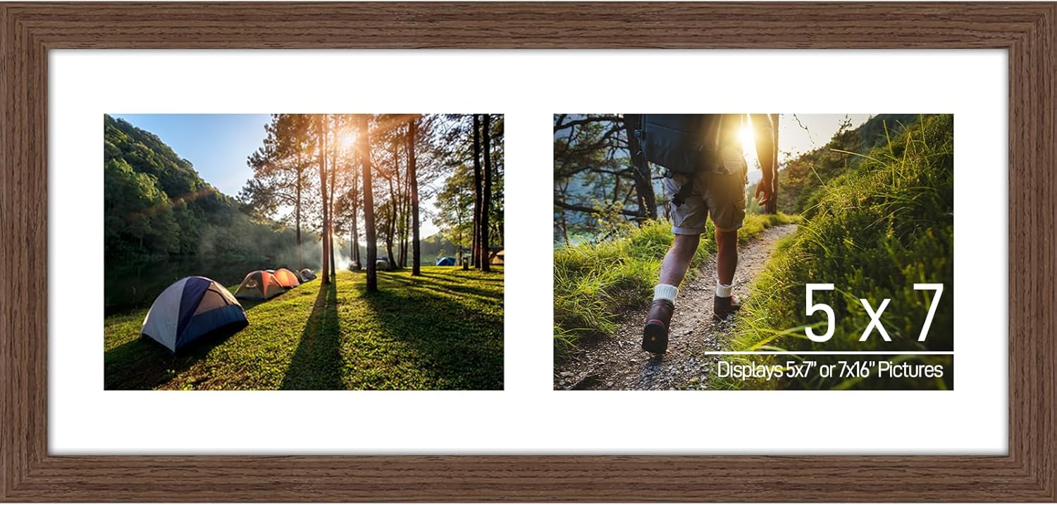 Amazon.com - Lacopgr 5x7 Double Picture Frame Collage 2 Openings, 7"x16 ...