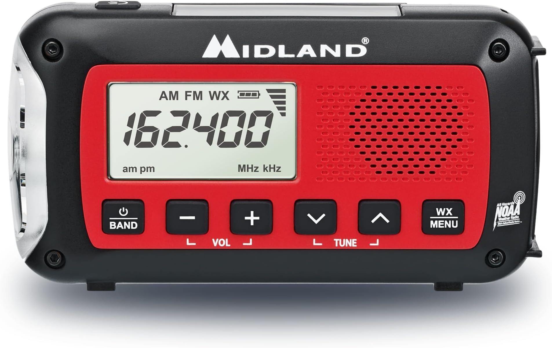 Amazon.com: Midland ER40 Emergency Crank Weather Alert Radio w ...