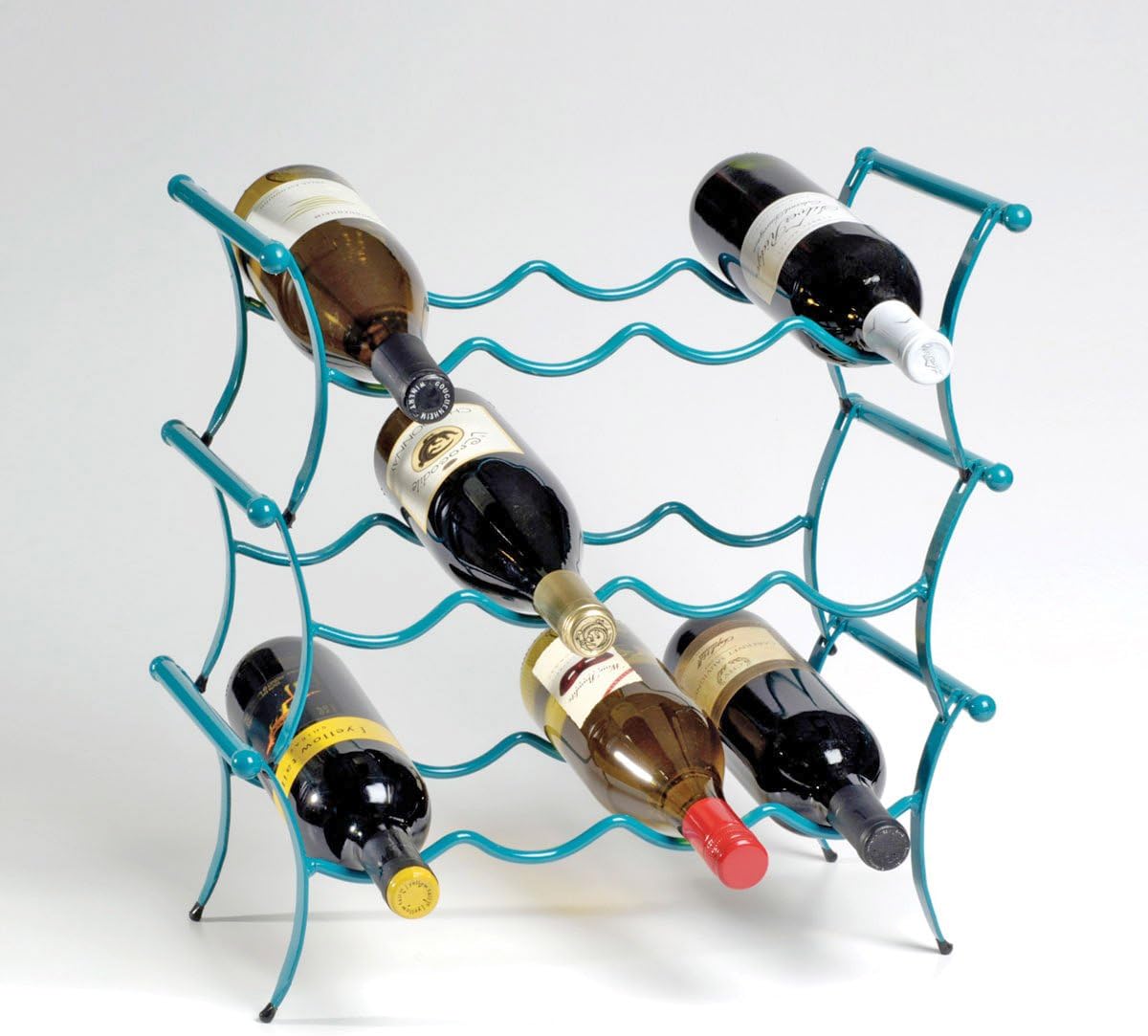 Amazon.com: Teal Wine Lounge Wine Rack - Stackable : Home & Kitchen