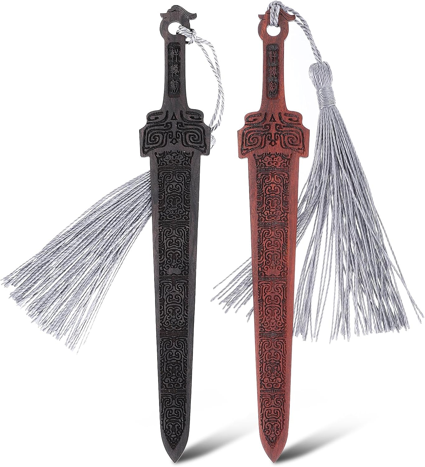 Amazon.com: 2Pcs Sword Shaped Wooden Bookmarks, Wooden Bookmark with ...