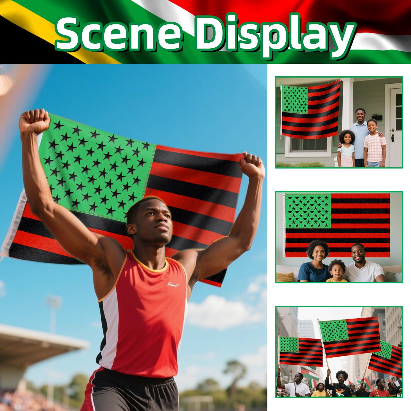 Snapklik.com : African Liberation Flag 3x5 FT Heavy Duty Outdoor ...