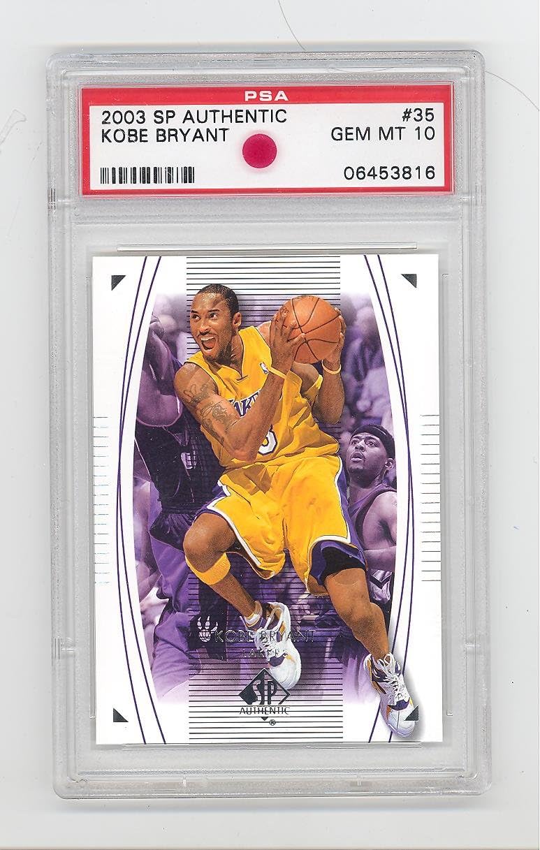 Amazon.com: 2003 SP Authentic Kobe Bryant #35 Graded PSA 10 Gem Mint ...