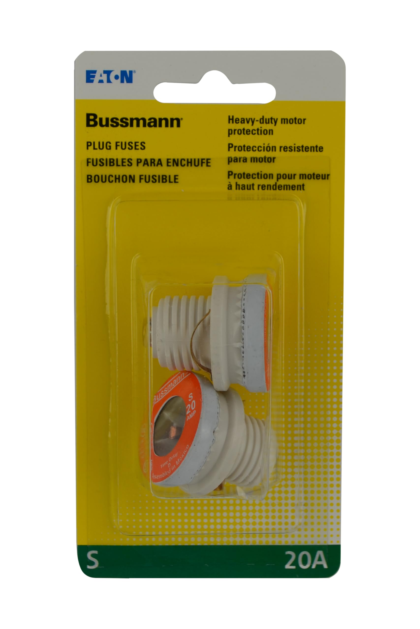 Bussmann BP/S-20 20 Amp Type S Time-Delay Dual-Element Plug Fuse ...