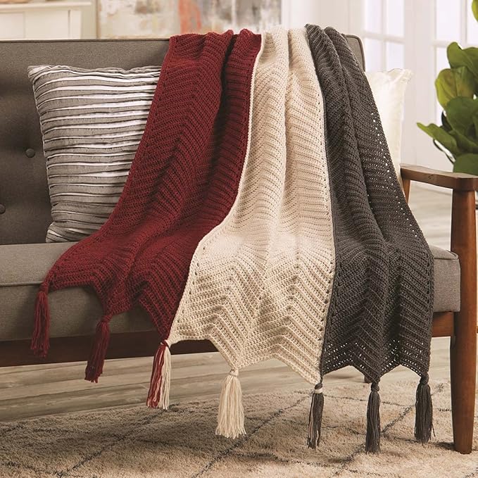Amazon.com: Herrschners Trinity Ripple Crochet Afghan Kit
