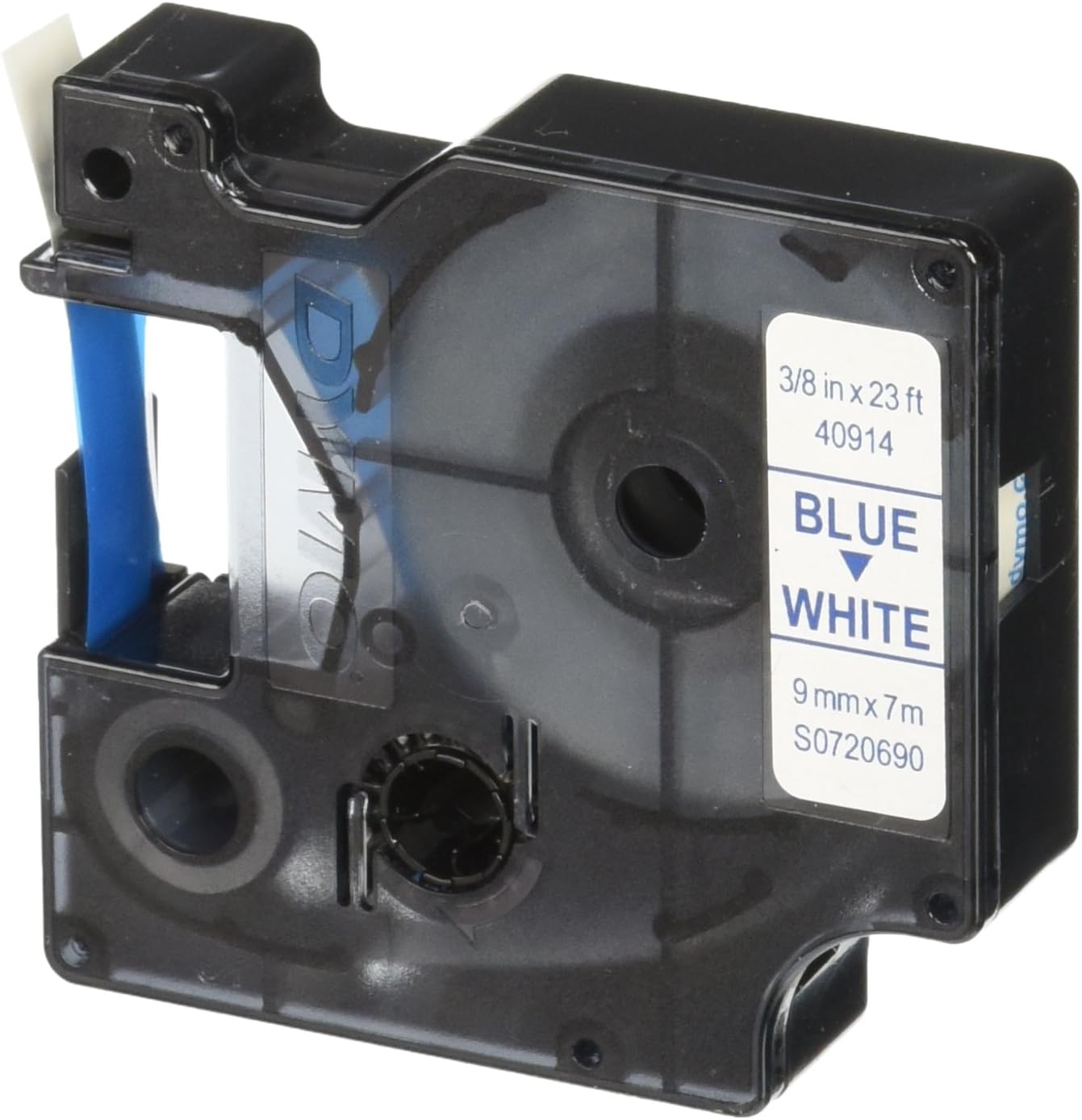 D1 Standard Tape Cartridge for Dymo Label Makers, 3/8in x 23ft, Blue on ...