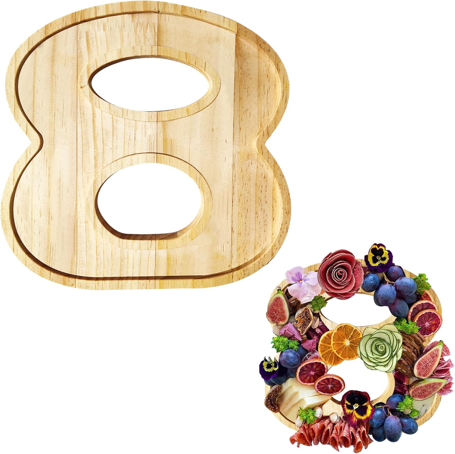 Amazon.com: Wooden Charcuterie Board Numbers 9" Fillable Numbers for ...