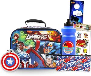 Amazon.com: Marvel Avengers Lunch Box for Boys Set - Bundle Lunch Bag ...