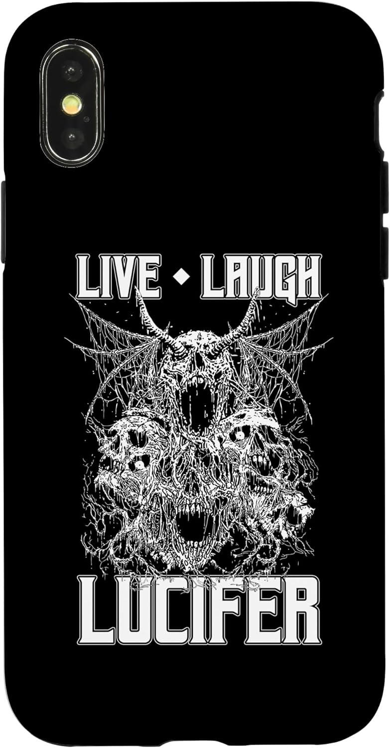 Amazon.com: iPhone X/XS Live Love Lucifer Goth Rock For Concert ...