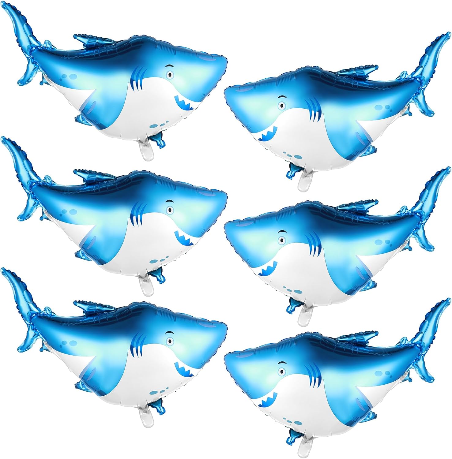 Amazon.com: Grevosea 6 Pieces Shark Balloons, 38 Inch Large Shark ...