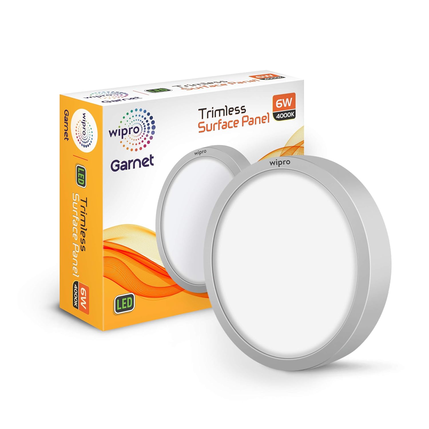 wipro Aluminium 6W Surface Led Panel Round 4000K, Neutral White ...