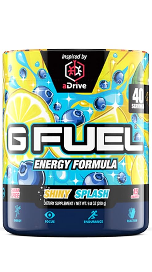 Amazon.com : G Fuel Shiny Splash Blueberry Lemonade Flavored Game ...